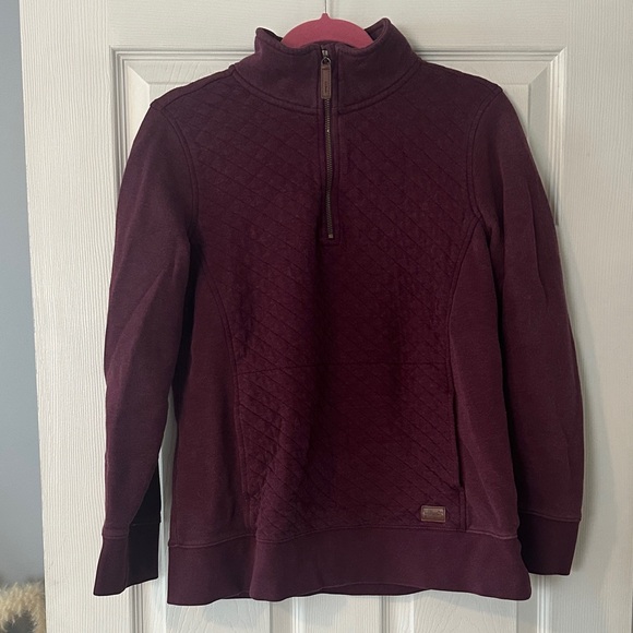 L.L. Bean | Other | Ll Bean Womens Maroon Quilted Pullover | Poshmark